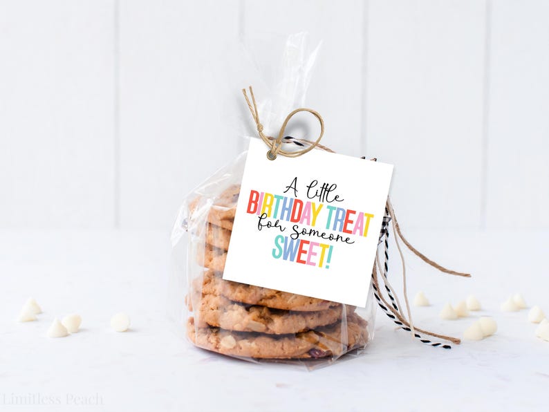 Birthday Treat Tag Printable Birthday Gift Tag for Treat for Friend ...