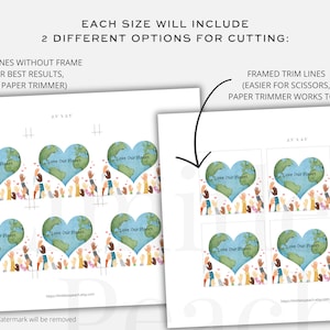 Earth Day Gift Tag Printable for Kids, Love Our Planet, Protect the ...