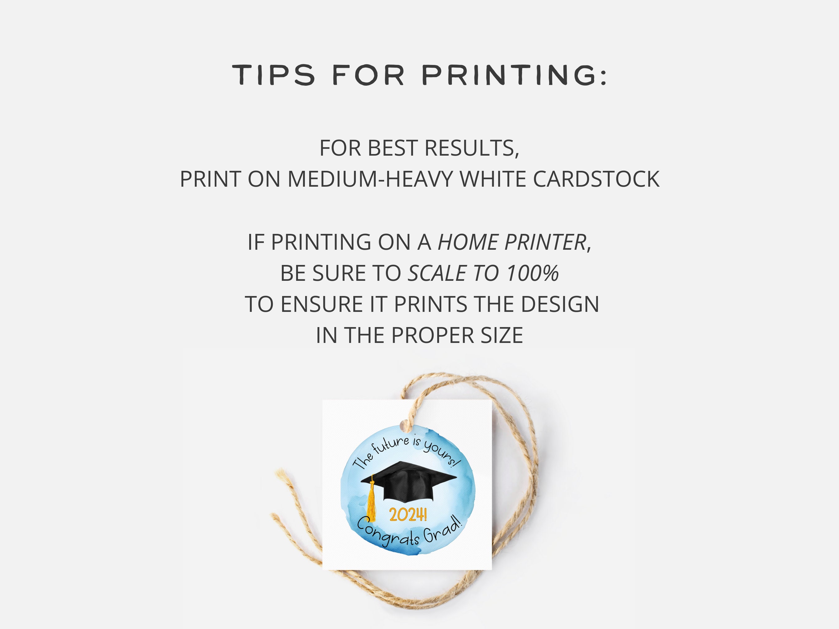 2024 Kindergarten Graduation Gift Tag Printable Pre-k Graduate Card ...