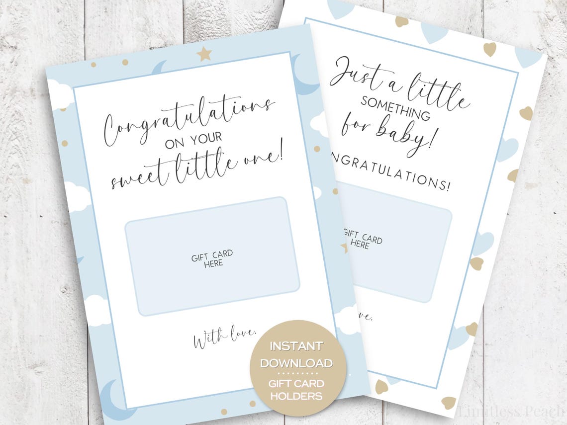 Baby Shower Gift Card Holder Printable Card for Boy Baby Shower Card ...
