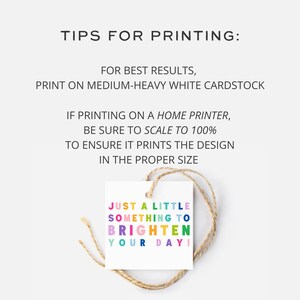 Thinking of You Tag Printable Just Because Gift Tag, Just a Little ...