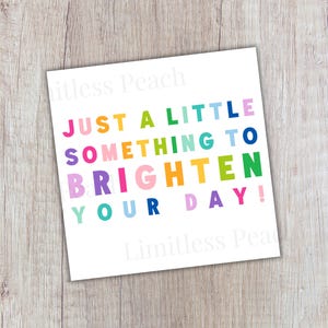 Thinking of You Tag Printable Just Because Gift Tag, Just a Little ...