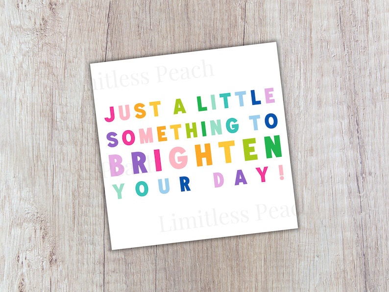 Thinking of You Tag Printable Just Because Gift Tag, Just a Little ...