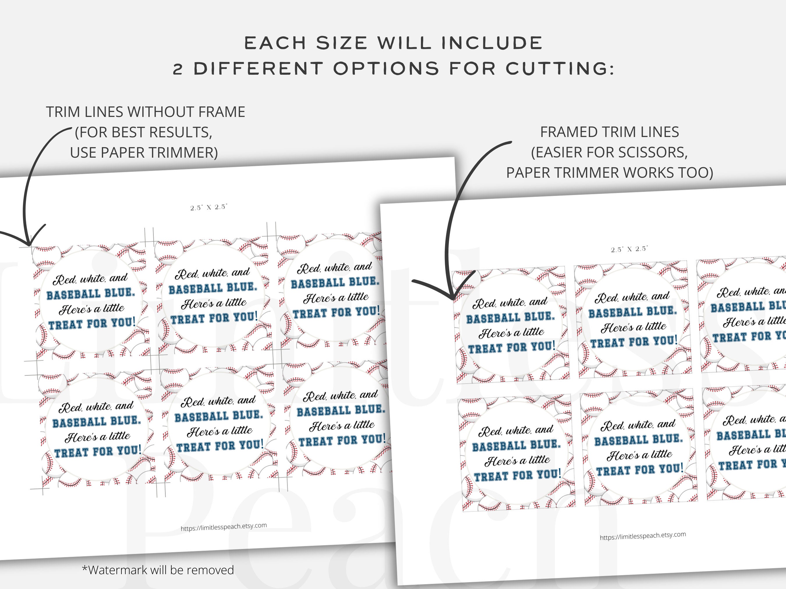 Printable Baseball Gift Tag for Game Day, Party Favor Tag for Baseball ...