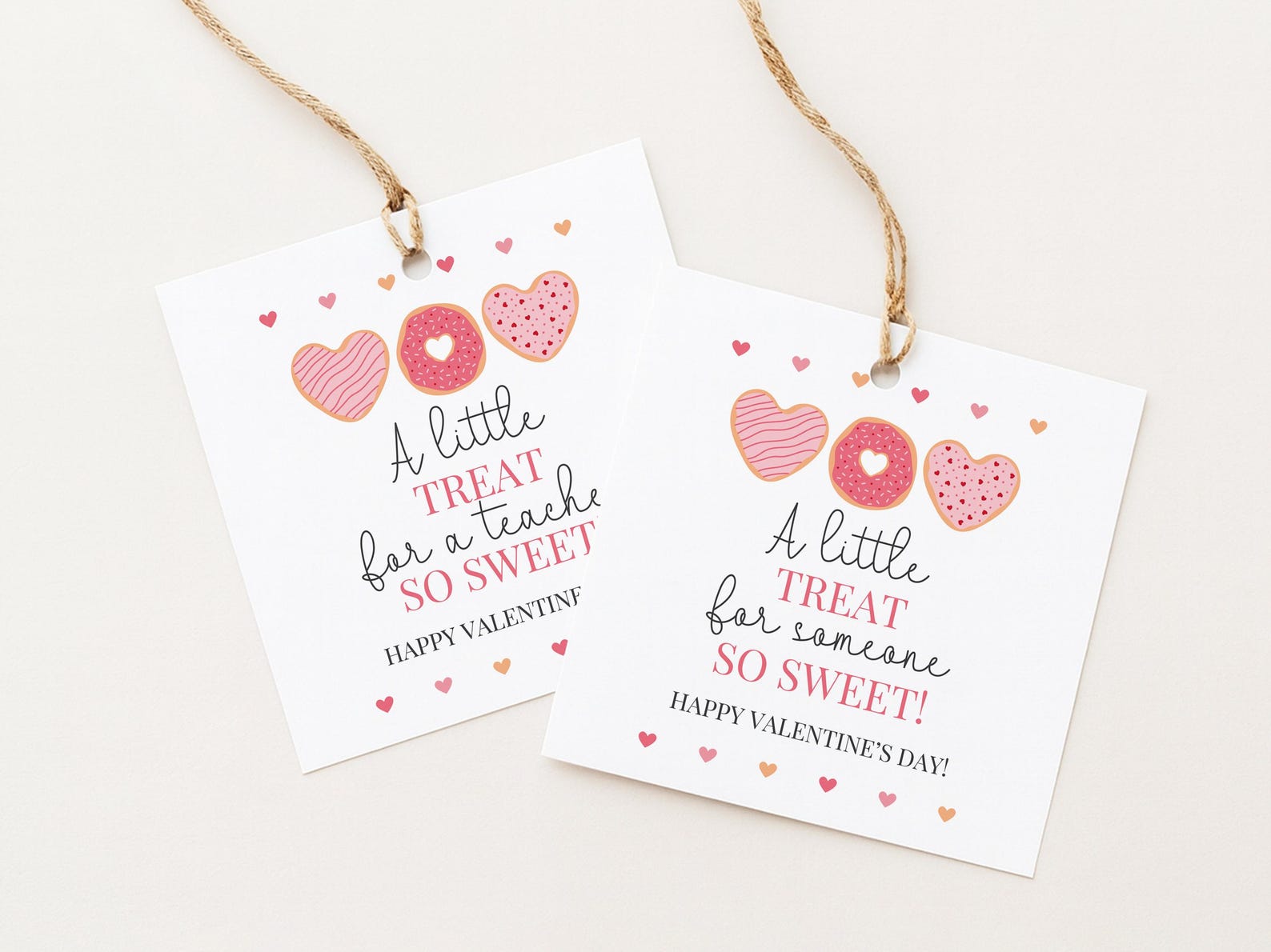 Teacher Valentine Treat Tag Printable Coworker Treat Tag for Valentine ...