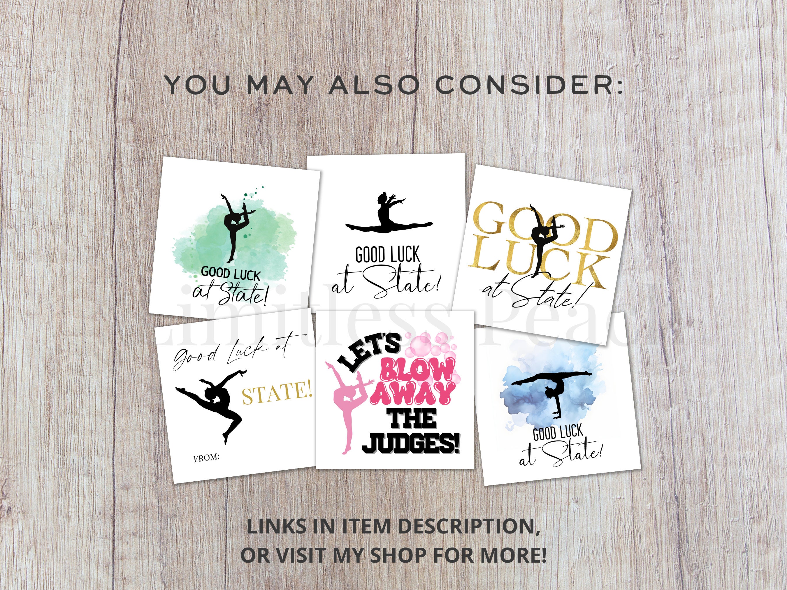 Gymnastics Good Luck at State Tag for Teammates, Printable Gift Tags ...