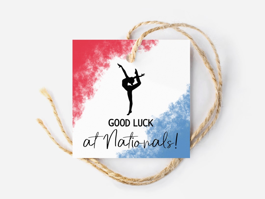 Good Luck at Nationals Gymnastics Tag, Printable Competition Day Team ...