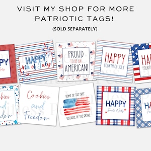 4th of July Glow Stick Tag, Printable July 4th Party Favor Tag ...