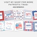 4th of July Glow Stick Tag, Printable July 4th Party Favor Tag ...
