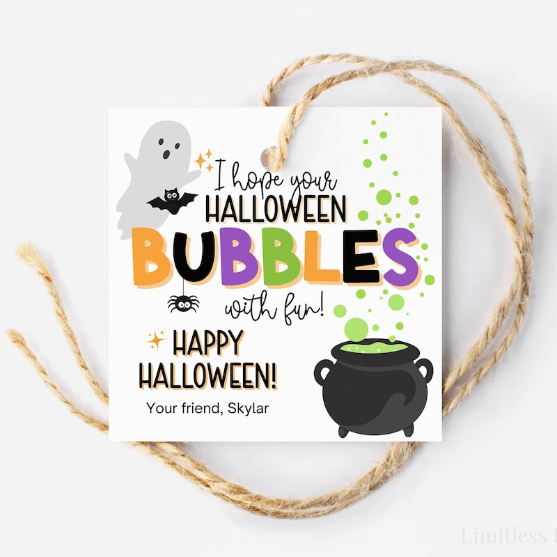 Halloween Boobbles Tag - Etsy