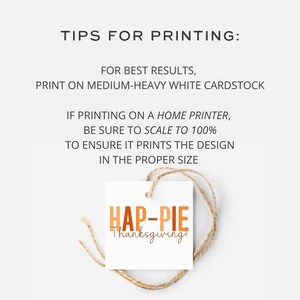 Thanksgiving Pie Tag Printable Pie Label for Pumpkin Pie Tag for ...