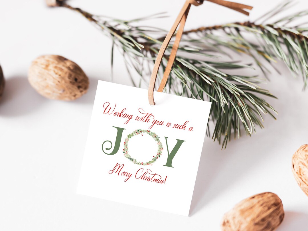 Coworker Christmas Gift Tag Printable Coworker Holiday Tag for Work ...