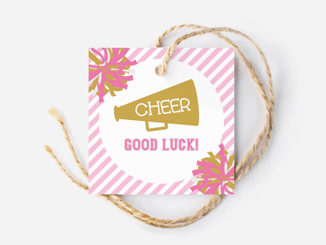 Good Luck Cheerleading Tag Printable Cheer Tag for Game Day Treat Tag ...