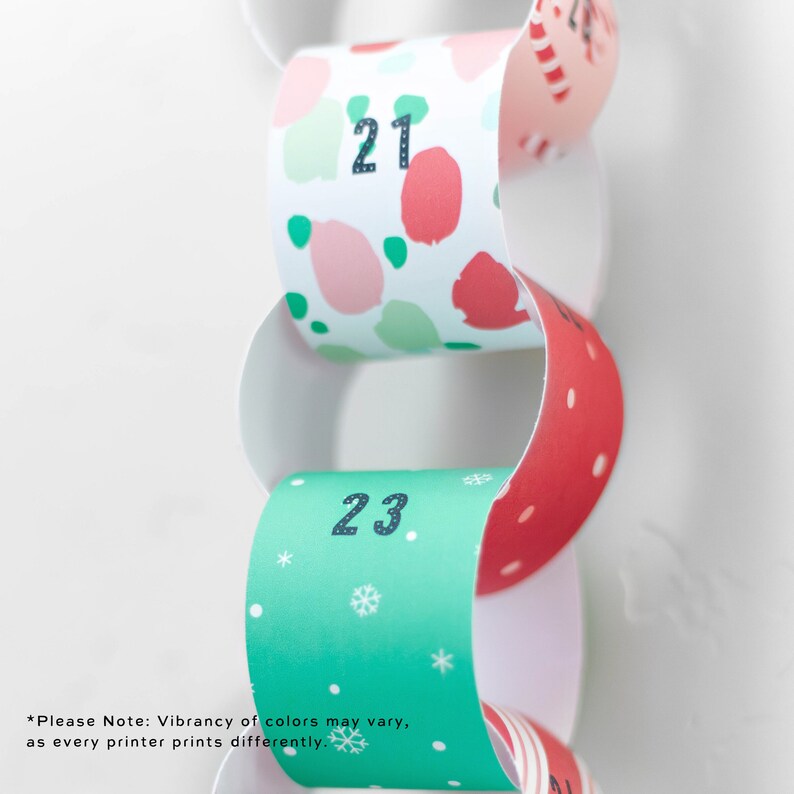 Christmas Countdown Chain, Advent Calendar, Days Until Christmas, Kids ...