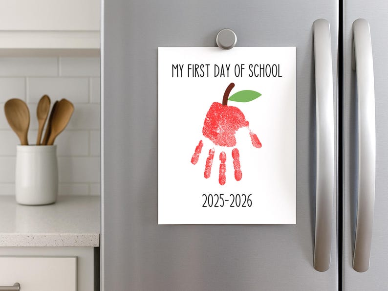 First Day of School Handprint Craft Printable 2025-2026 First Day ...