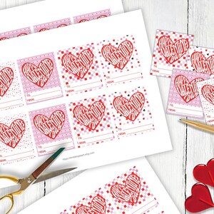 Classroom Valentine Printable Exchange Cards for Valentine's Day ...