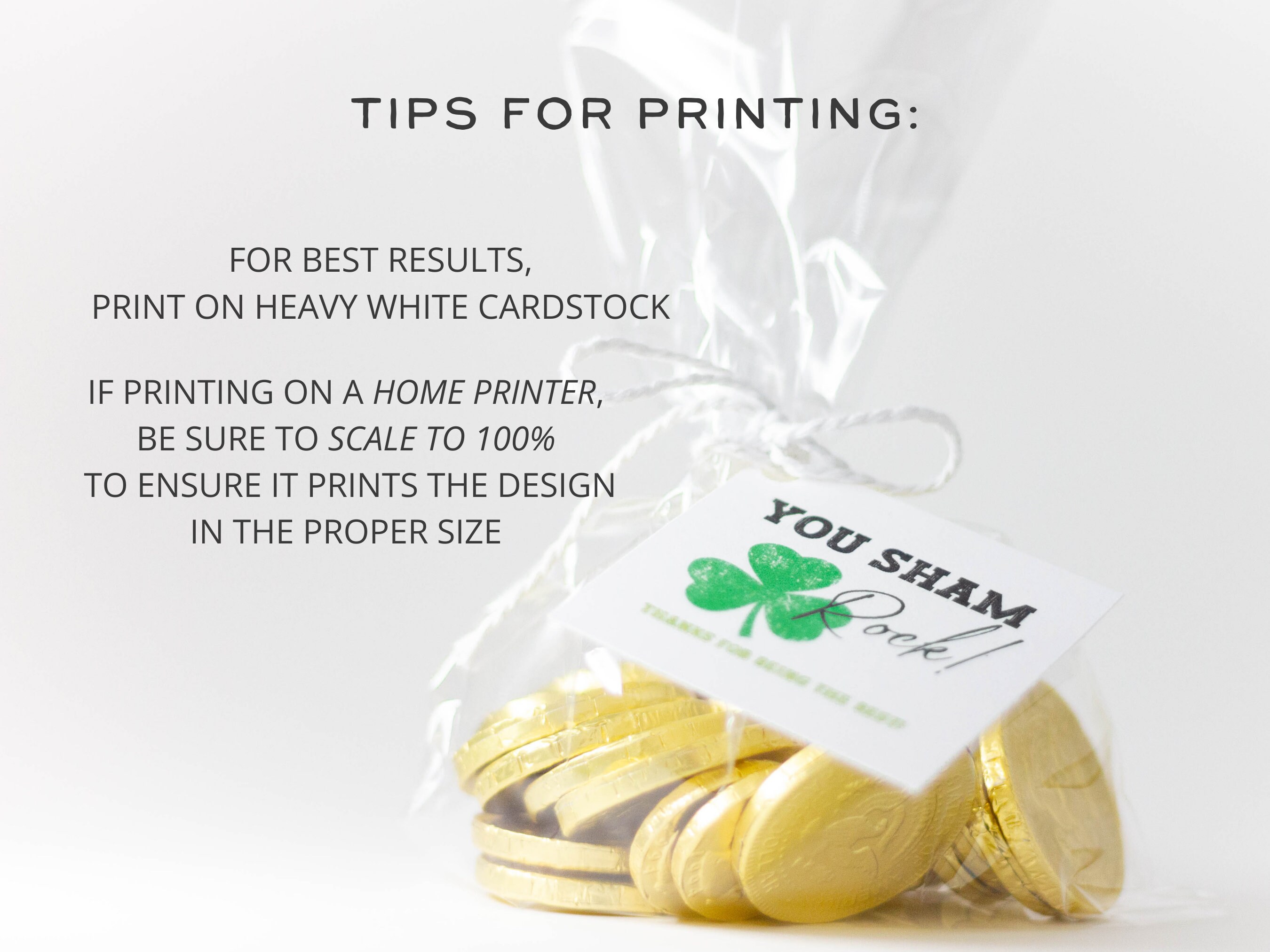 Printable St Patrick's Day Gift Tags for Friends, You Sham Rock, Saint ...