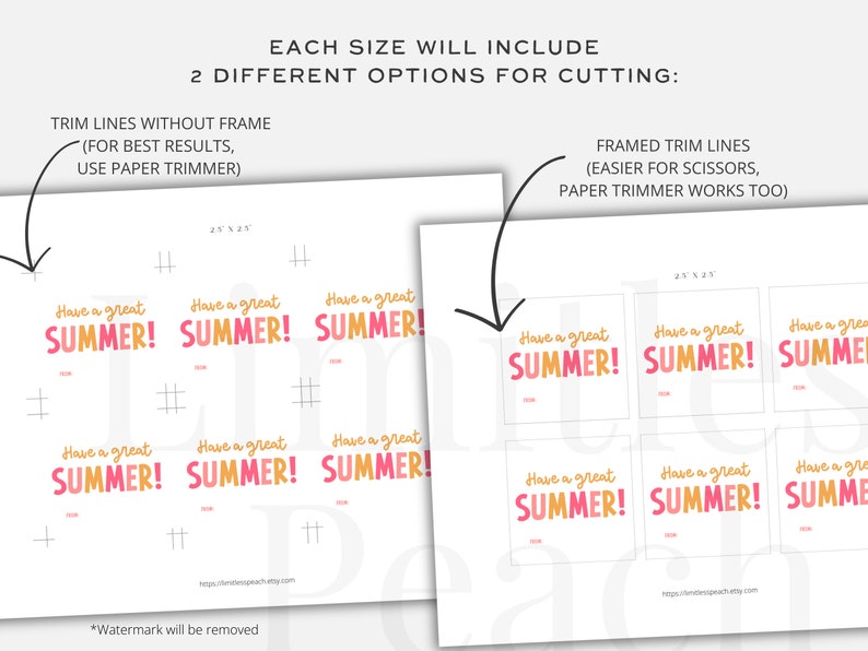 Have a Great Summer Gift Tag, Printable Teacher End of the School Year ...