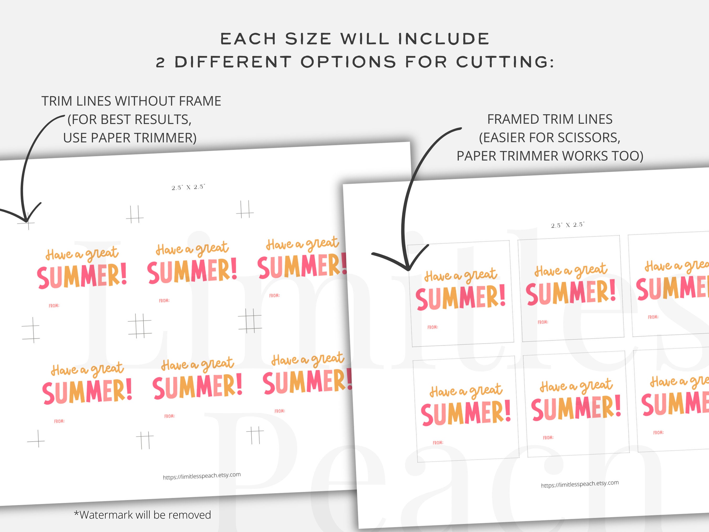 Have a Great Summer Gift Tag, Printable Teacher End of the School Year ...