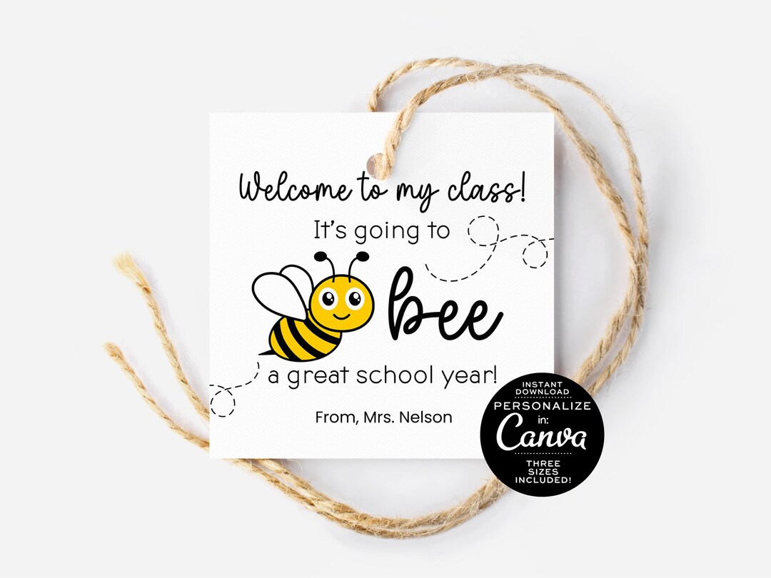 Student Welcome Gift Tag Printable Welcome to My Class Gift From ...