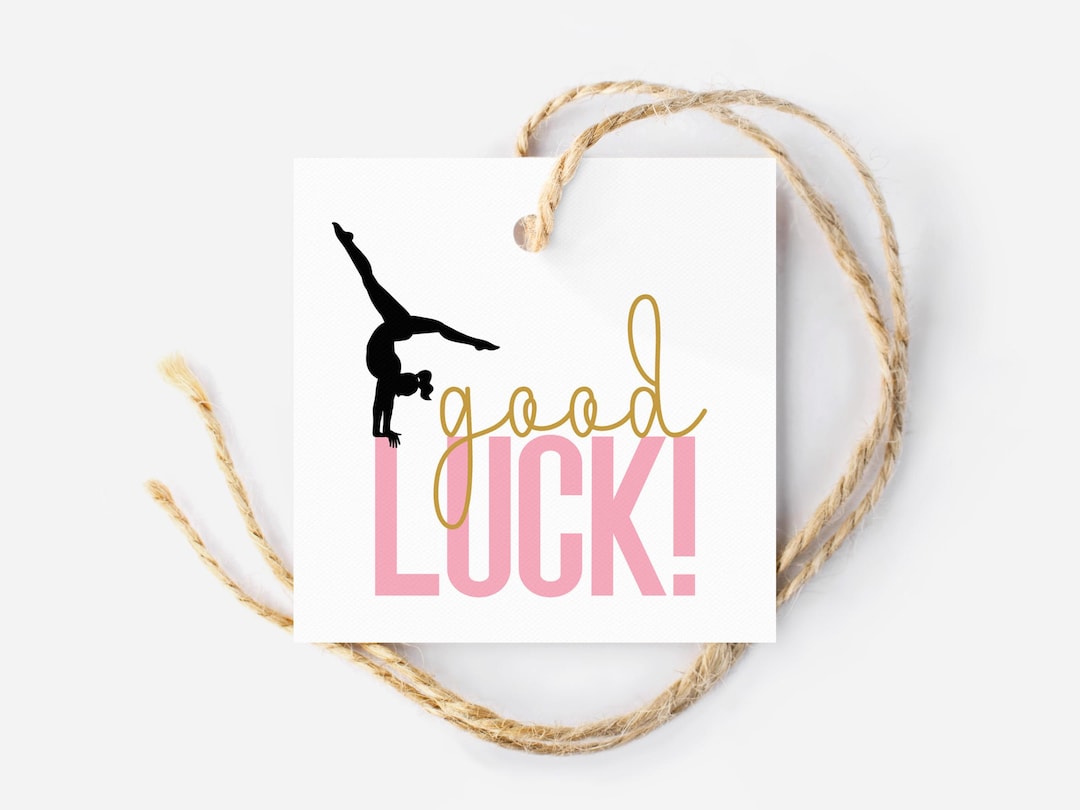Good Luck Gymnastics Tag Printable Team Treat Tags for Gymnastics Meet ...