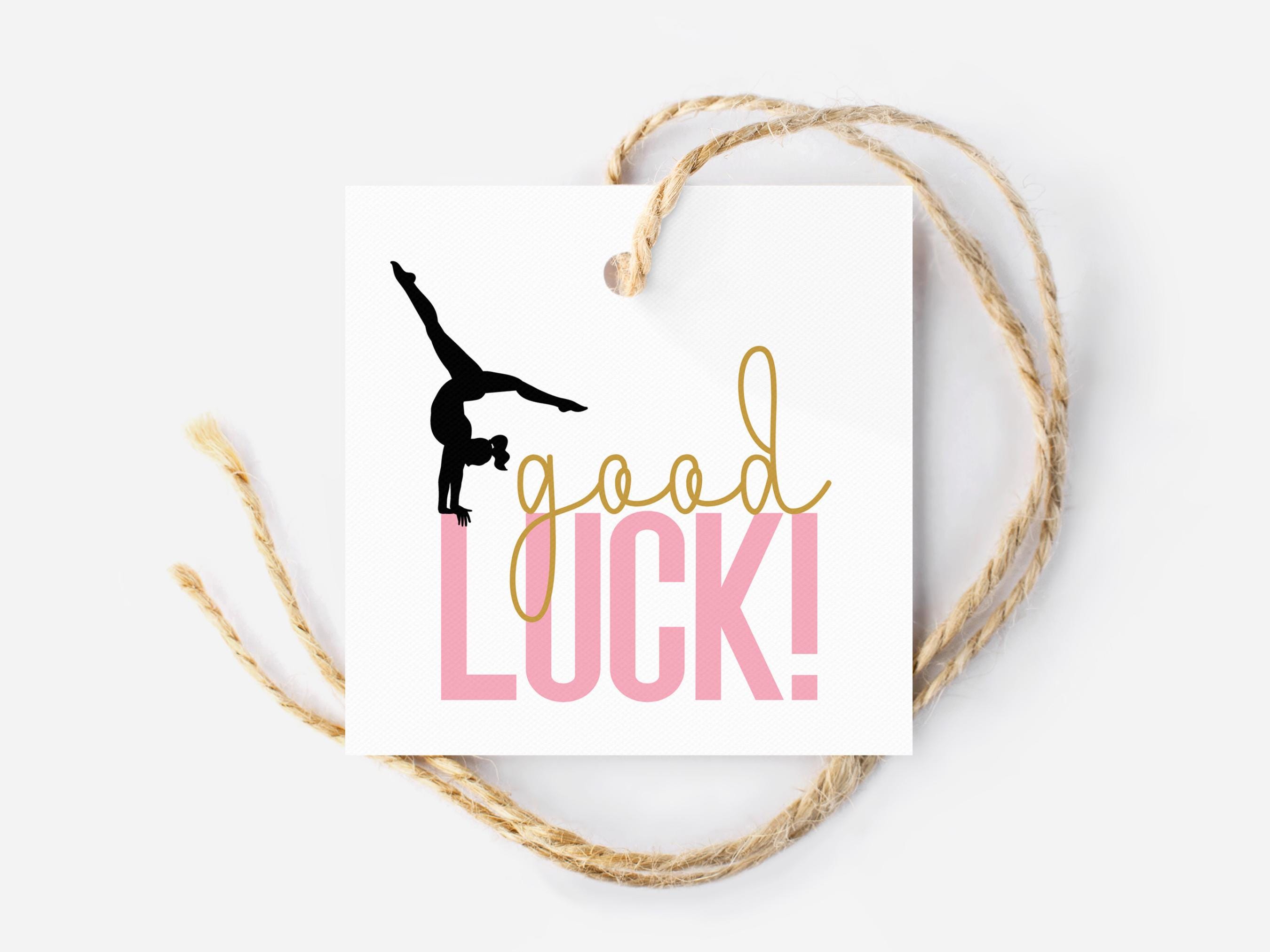 Good Luck Gymnastics Tag Printable Team Treat Tags for Gymnastics Meet ...