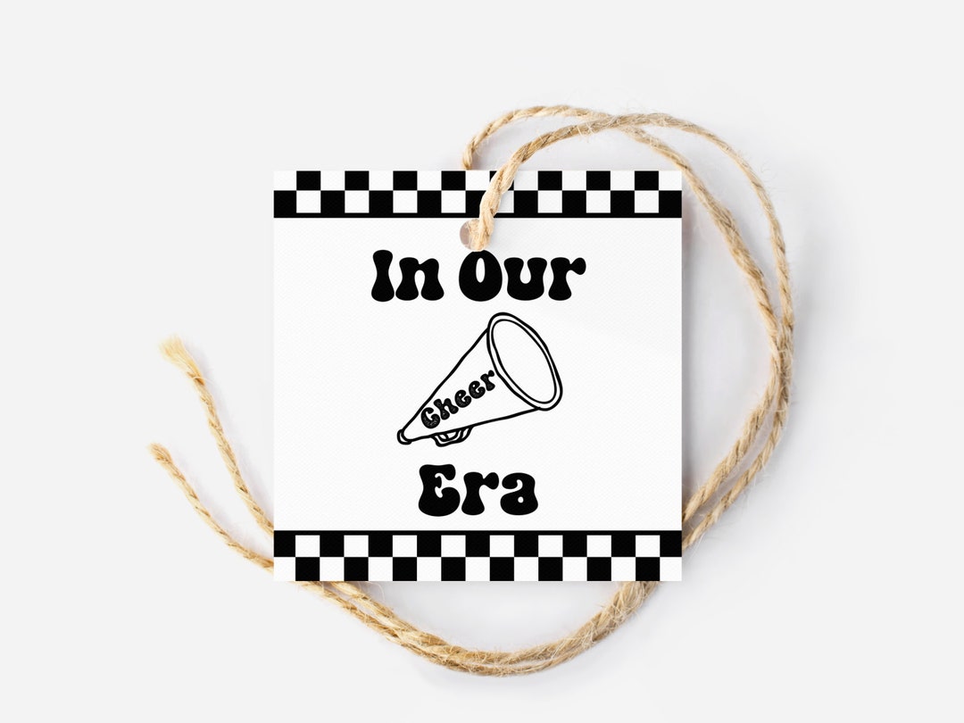 Cheerleading Game Day Treat Gift Tag Printable, Cheer Squad Snack Tag ...
