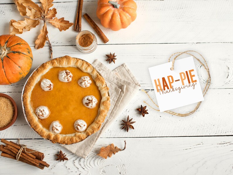 Thanksgiving Pie Tag Printable Pie Label for Pumpkin Pie Tag for ...