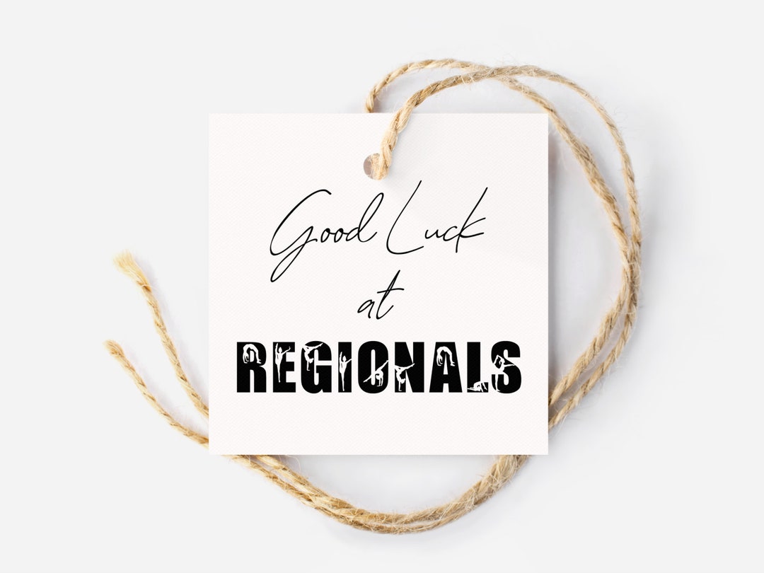 Printable Good Luck at Regionals Gymnastics Team Treat Gift Tag ...