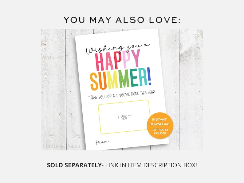Happy Summer Tag Printable Wishing You a Happy Summer Gift Tag for ...