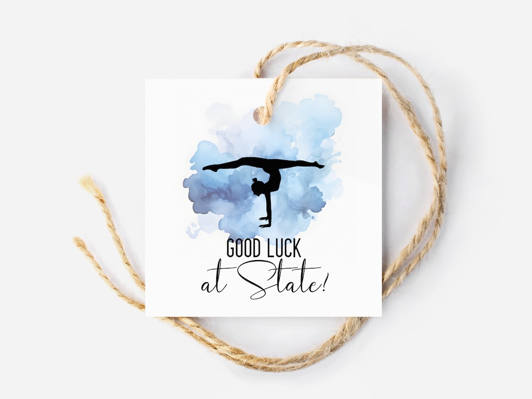 Good Luck at State Gymnastics Team Snack Gift Tag Printable, State ...