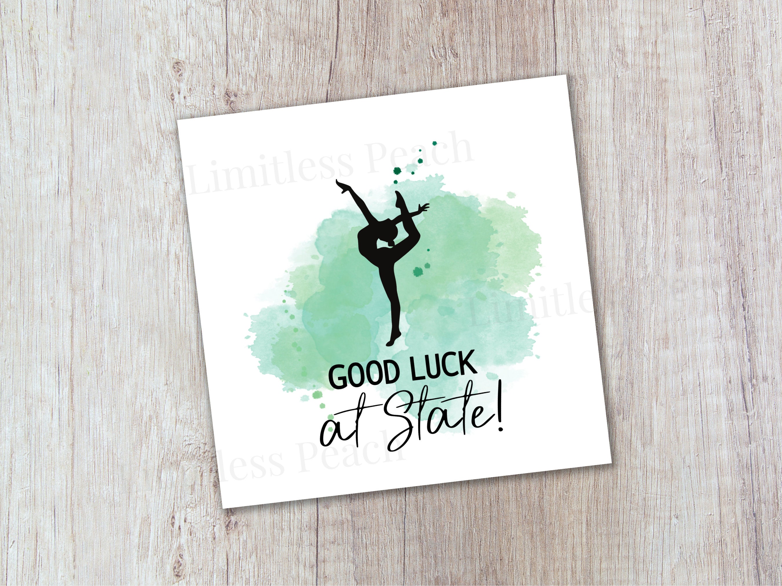 Good Luck at State Gymnastics Team Snack Gift Tag Printable, State ...