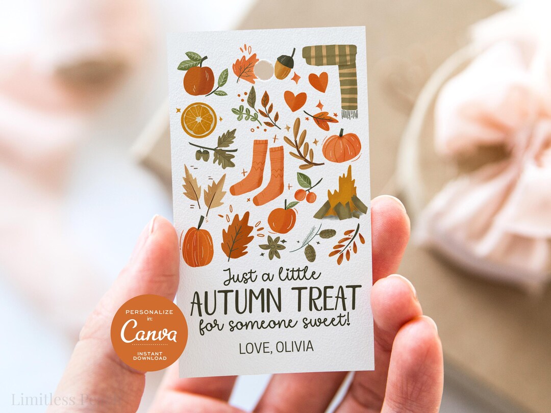 Autumn Gift Tag Printable Fall Tag for Someone Sweet Autumn Tag ...
