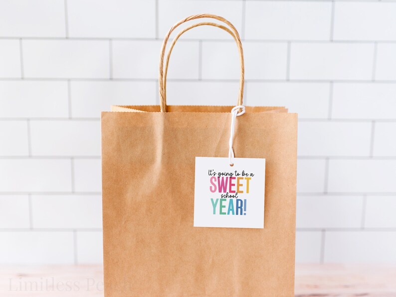 Back to School Treat Tag Printable First Day of School Tag for School ...