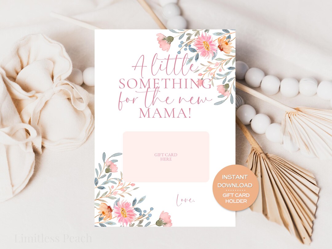 New Mom Gift Card Holder Printable Baby Shower Card for New Mama ...