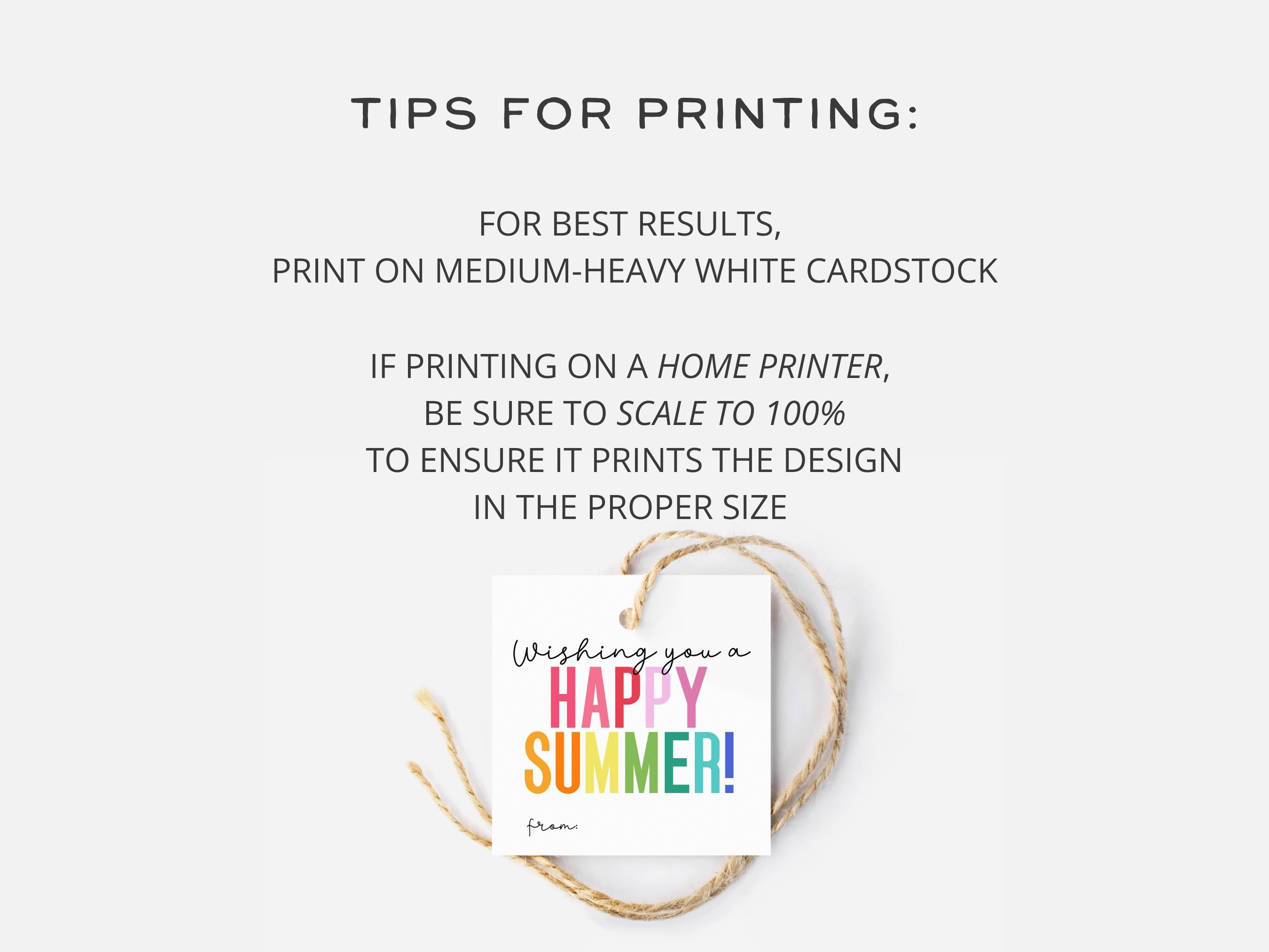 Happy Summer Tag Printable Wishing You a Happy Summer Gift Tag for ...