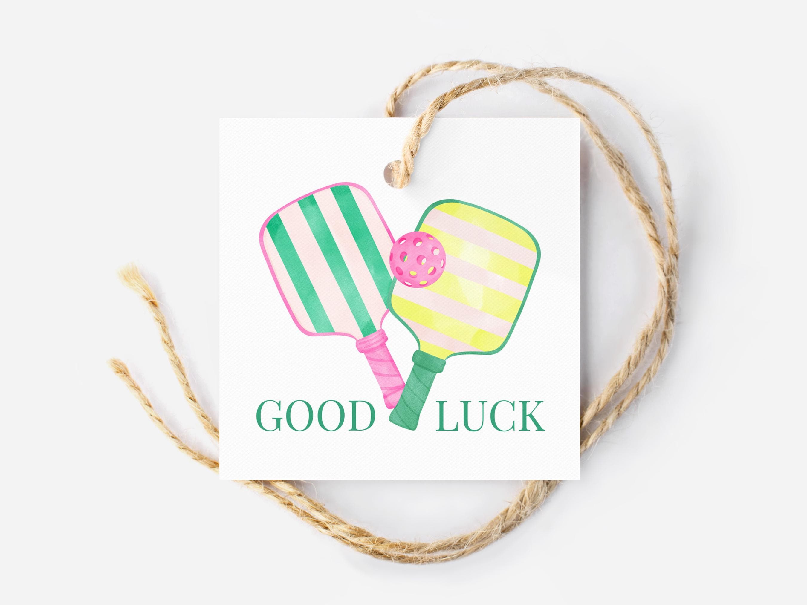 Pickleball Good Luck Tag, Printable Pickleball Tournament Favor Tag ...