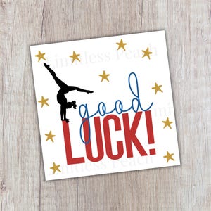 Gymnastics Good Luck Tag Printable Team Treat Tags for Gymnastics Meet ...