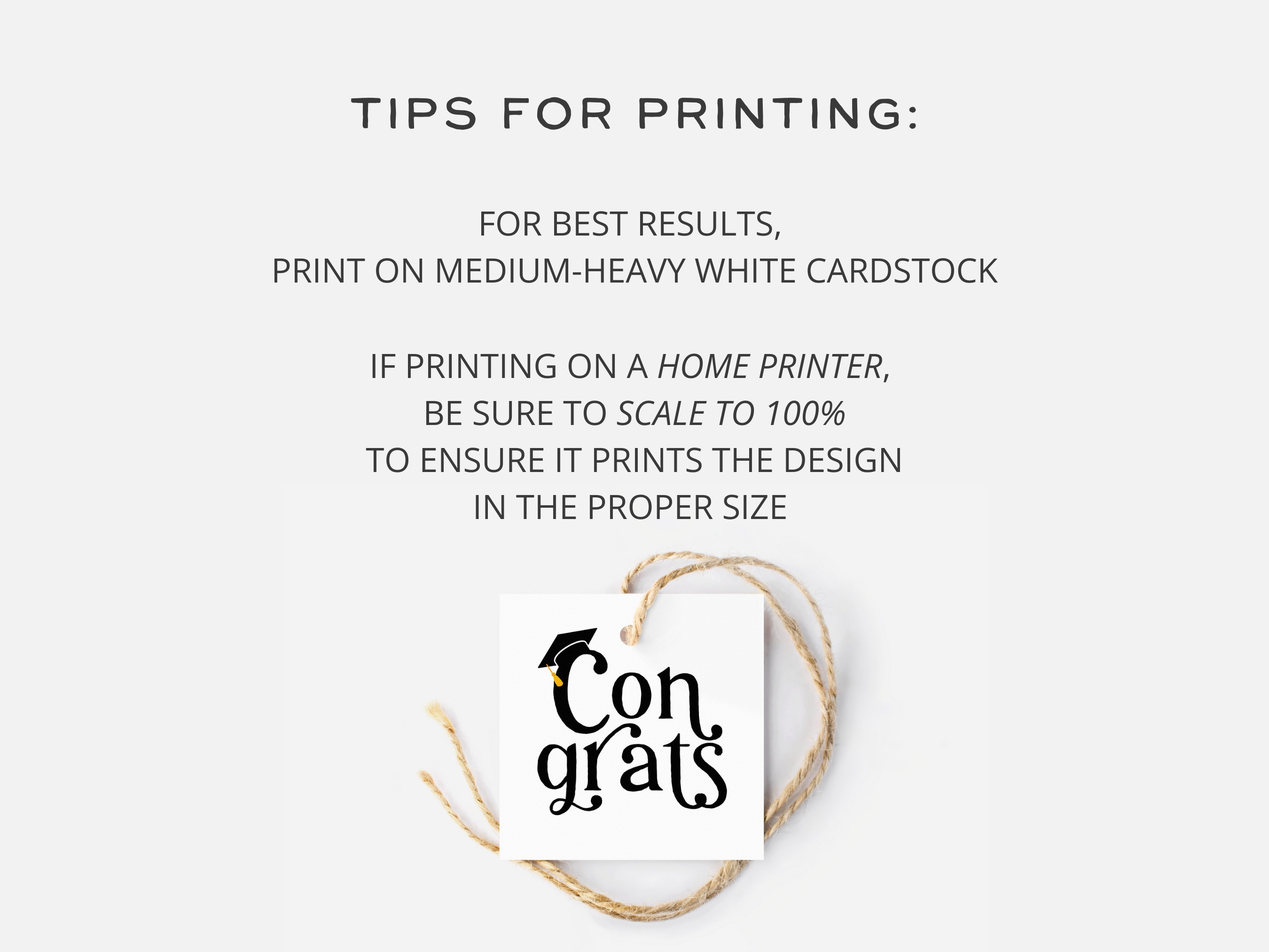 Congrats Graduation Tag, Printable Graduation Tag for Graduates, High ...