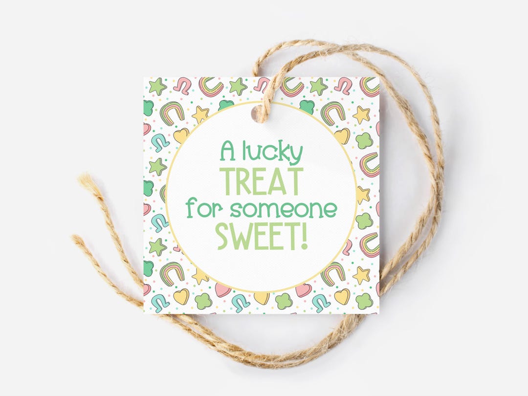 St Patrick's Day Tag Printable Saint Patrick's Day Gift Tag, A Lucky ...