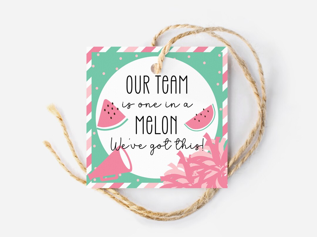 Printable Cheerleading Tag, Cheer Treat Tag for Competition Day ...