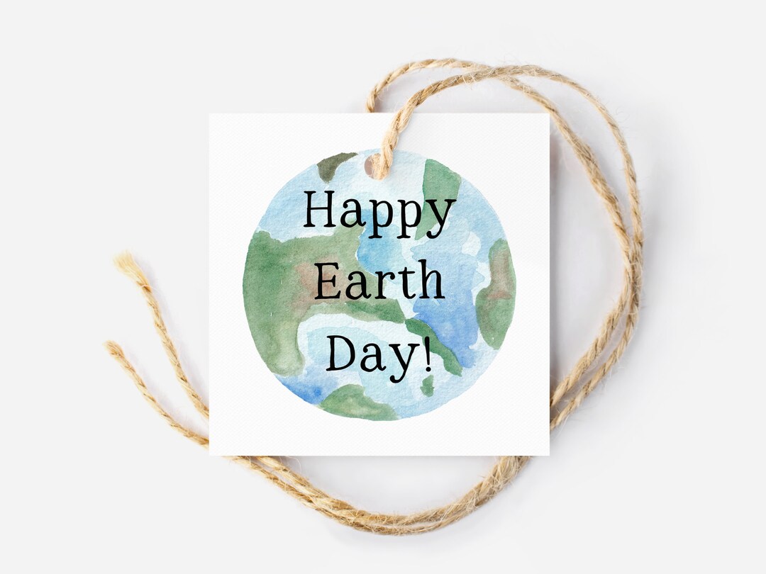 Happy Earth Day Gift Tag Printable for Kids, Protect the Planet ...