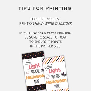 Halloween Glow Stick Tags, Printable Halloween Party Favor Tag ...