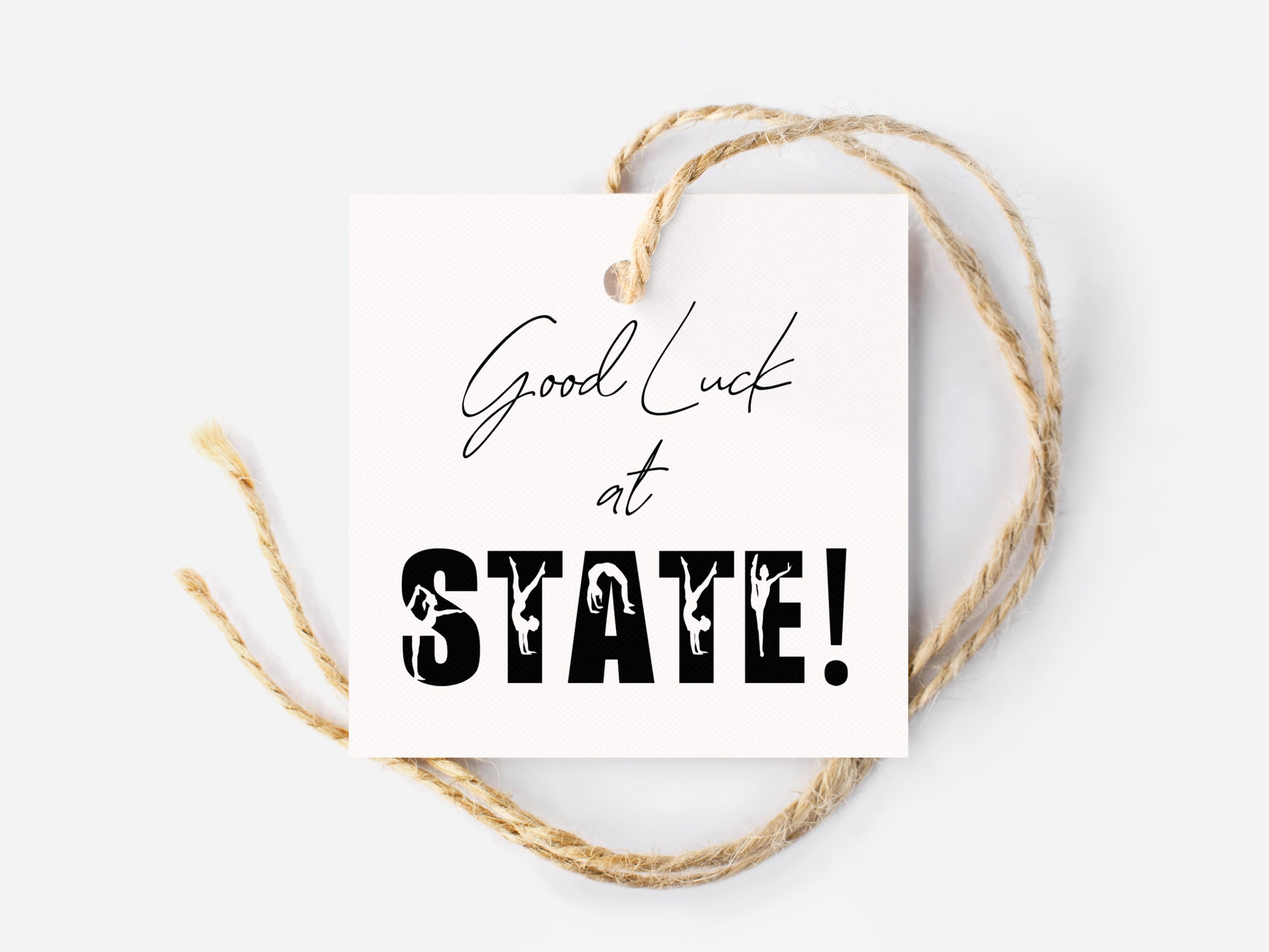 Gymnastics Good Luck at State Tag for Teammates, Printable Gift Tags ...