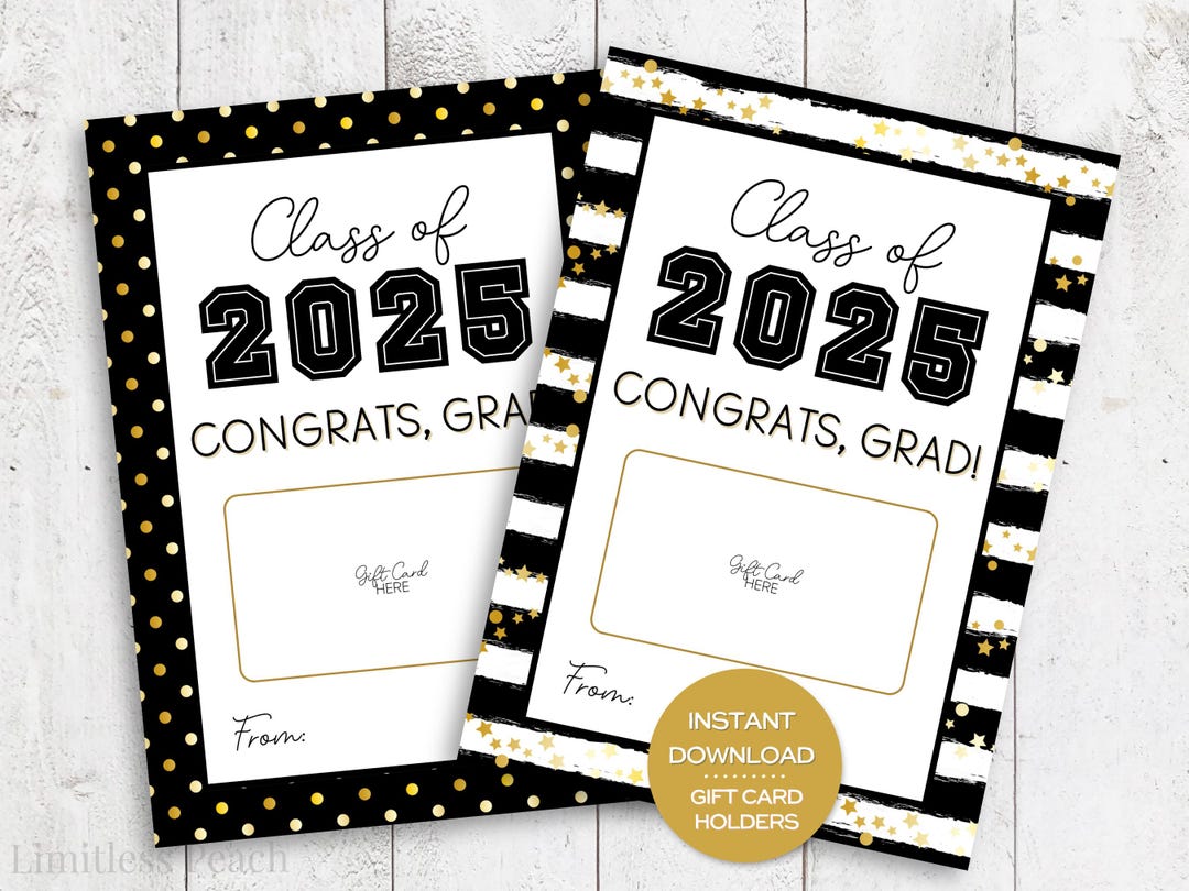 2025 Graduation Gift Card Holder Printable Class of 2025 Graduation ...