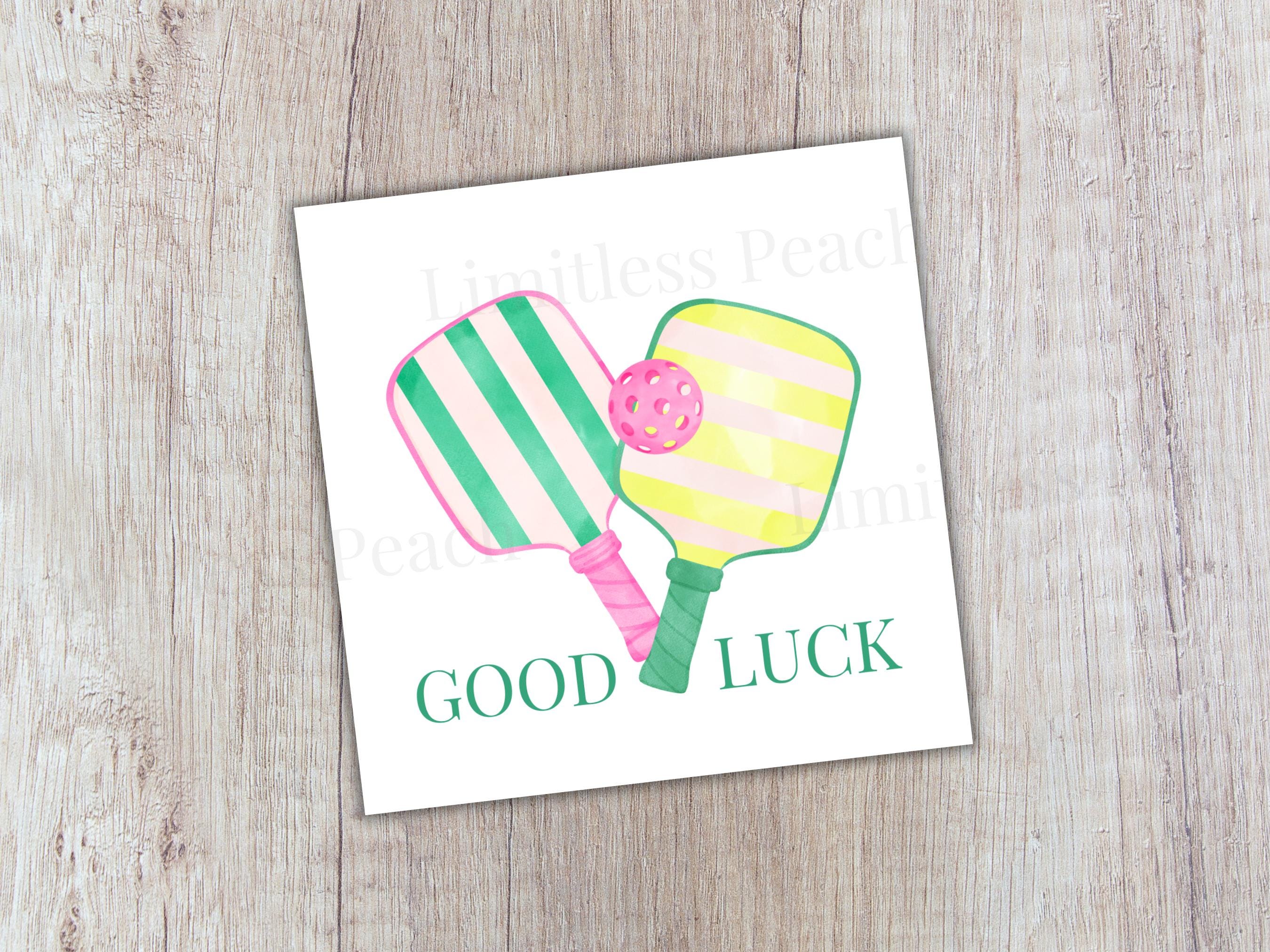 Pickleball Good Luck Tag, Printable Pickleball Tournament Favor Tag ...