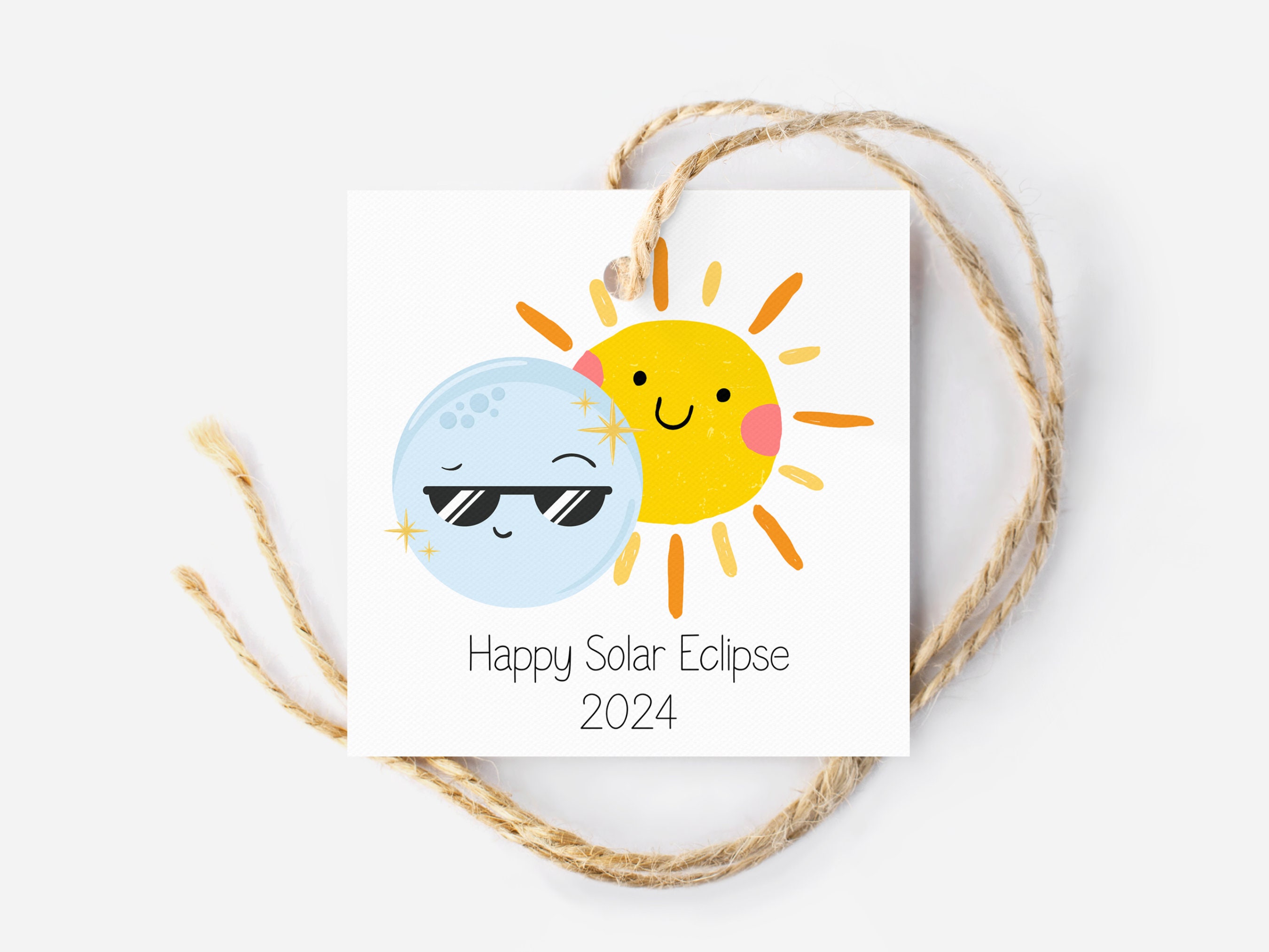 2024 Solar Eclipse Party Favor Tag for Kids, Elementary School Teacher ...