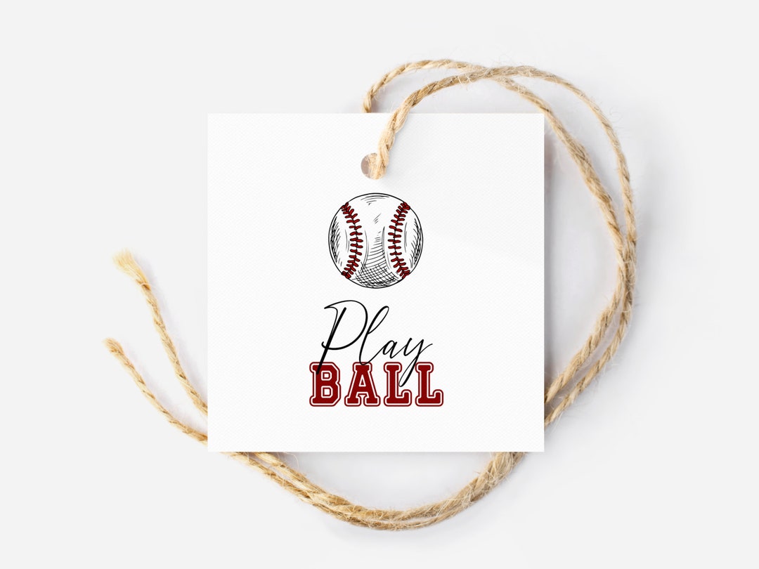 Printable Baseball Gift Tag for Game Day, Party Favor Tag for Baseball ...