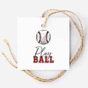 Printable Baseball Gift Tag for Game Day, Party Favor Tag for Baseball ...