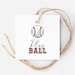 Printable Baseball Gift Tag for Game Day, Party Favor Tag for Baseball ...